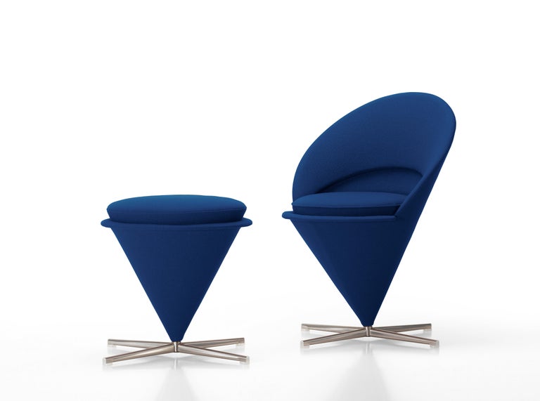 Vitra Cone Chair in Dark Blue by Verner Panton For Sale at 1stDibs