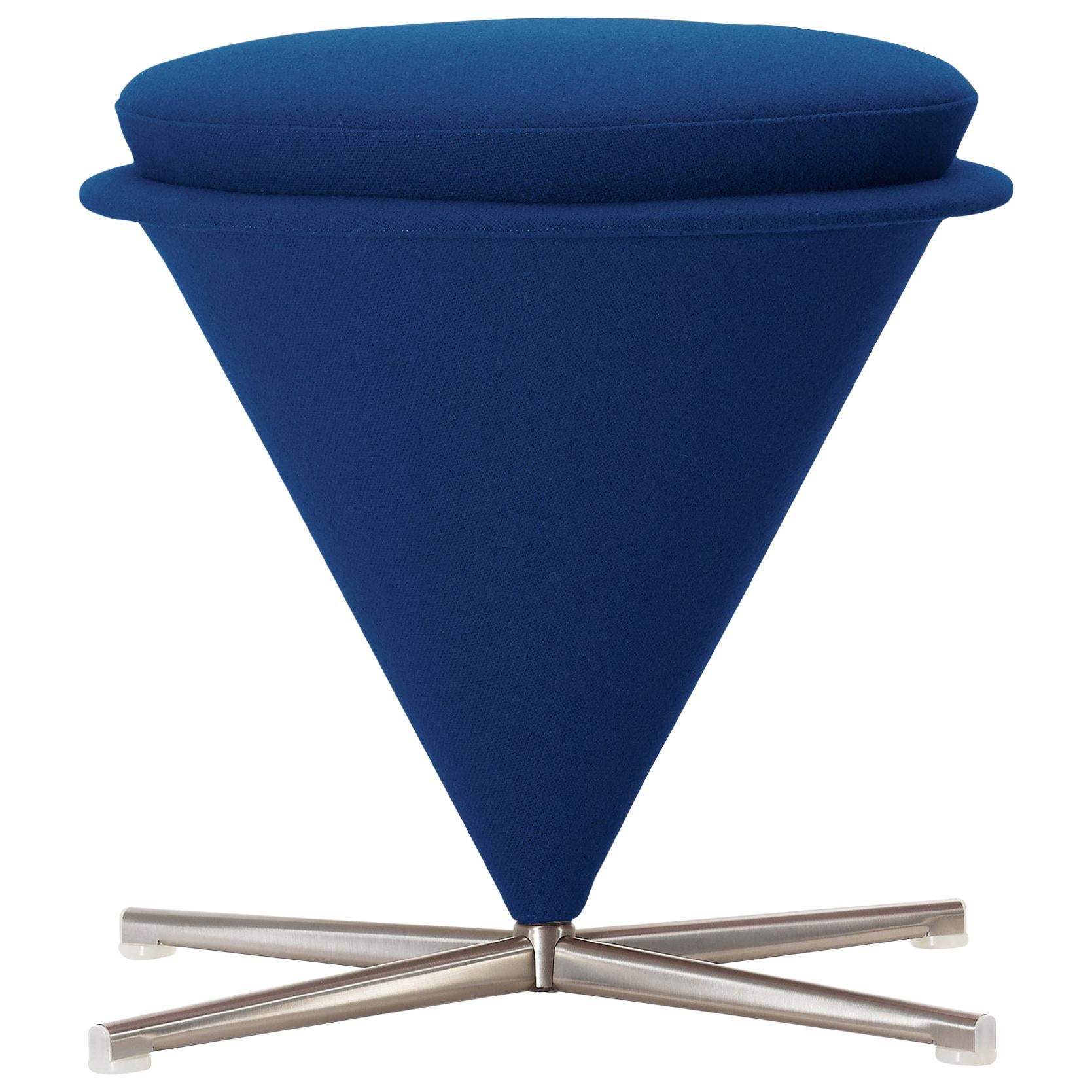 Vitra Cone Stool in Dark Blue by Verner Panton For Sale at 1stDibs