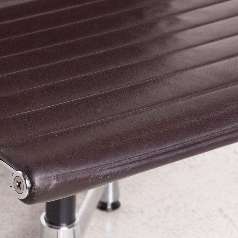 Vitra EA 105 Designer Leather Chair Brown Real Leather Armchair by ...