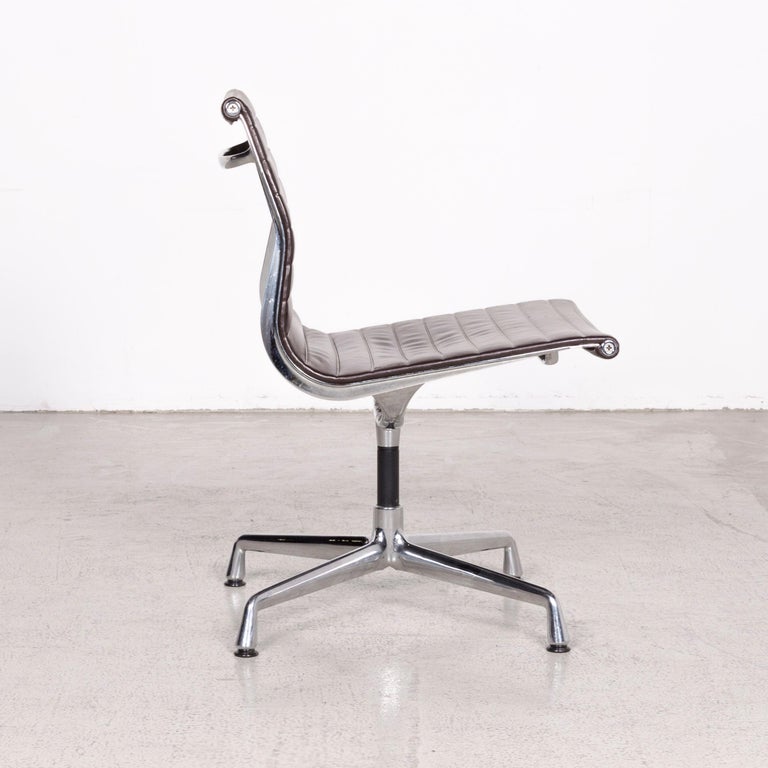 Vitra EA 105 Designer Leather Chair Brown Real Leather Armchair by ...