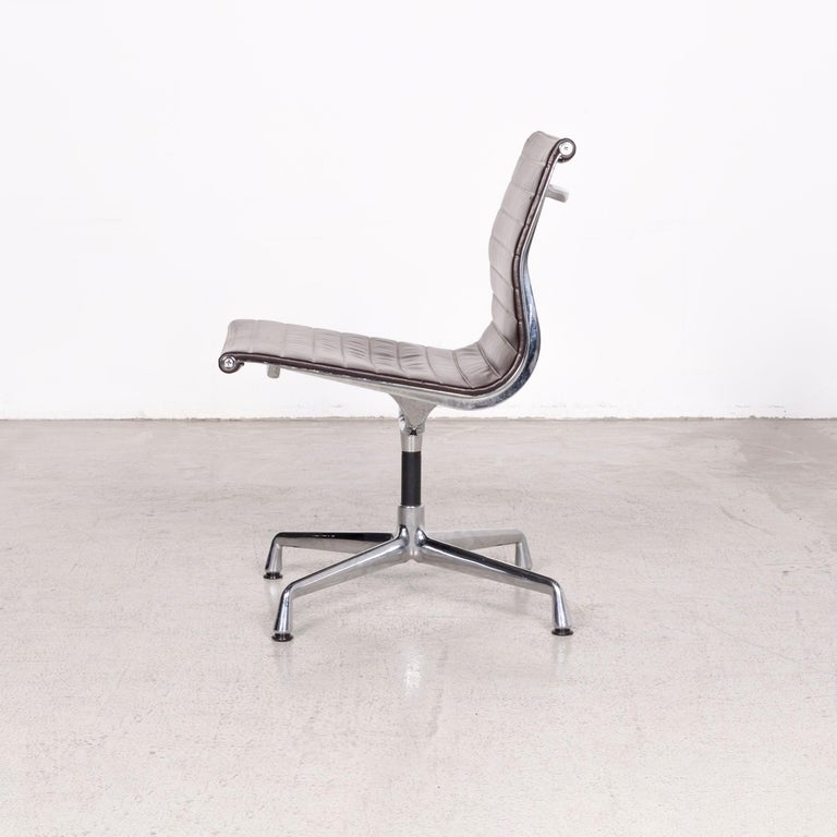 Vitra EA 105 Designer Leather Chair Brown Real Leather Armchair by ...