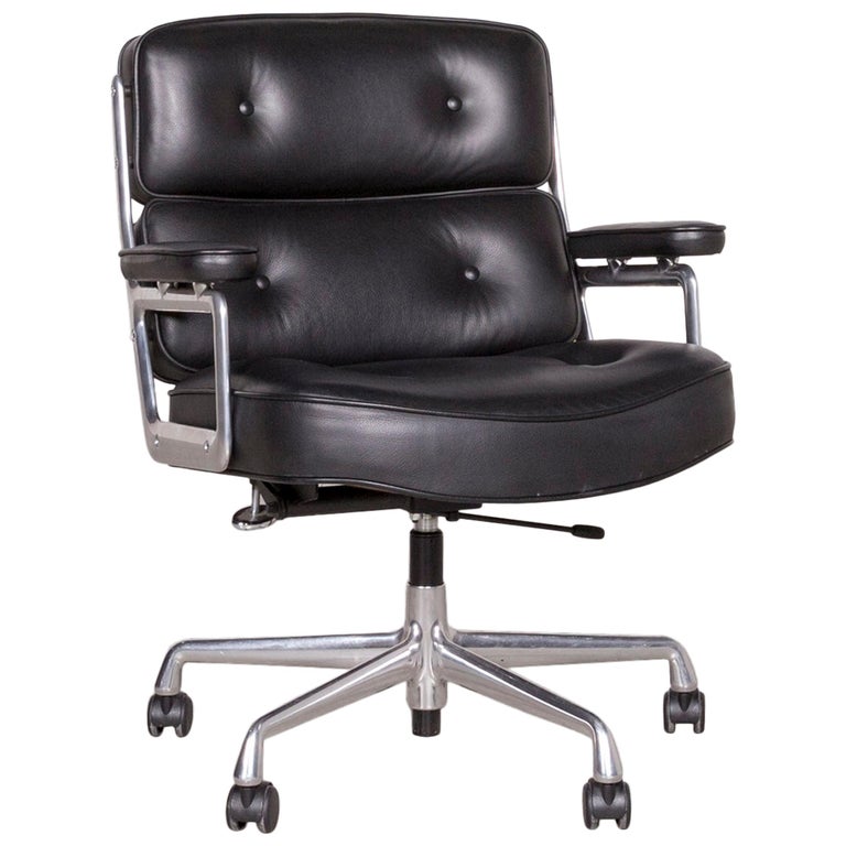 Vitra ES 104 Lobby Chair Designer Leather Armchair Black Genuine ...