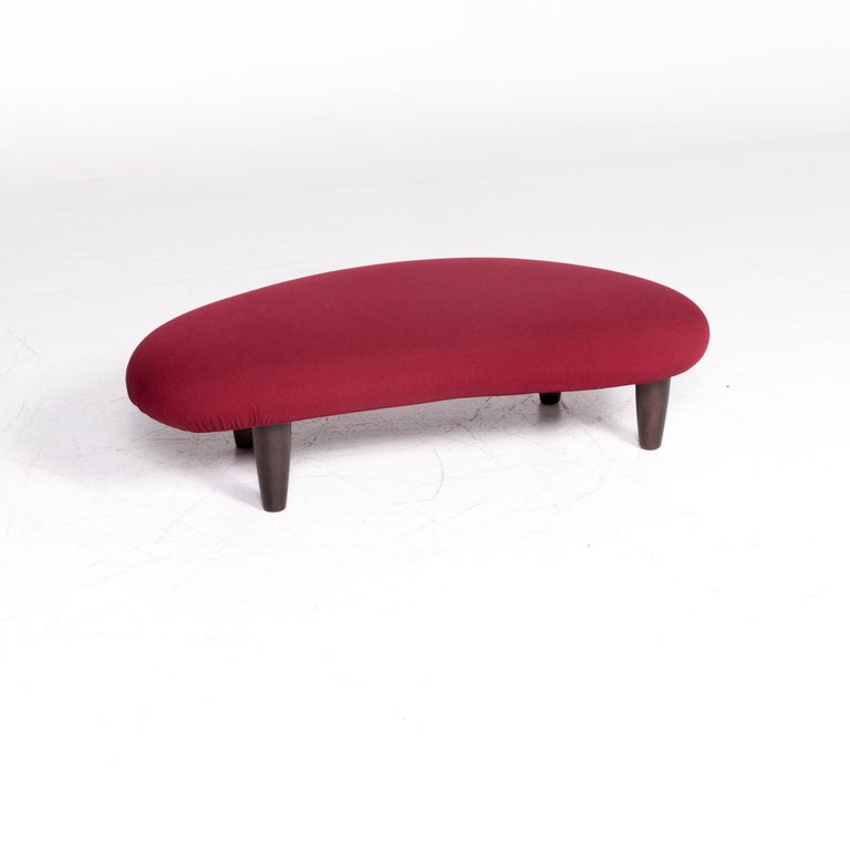 Vitra Freeform Fabric Sofa Maroon Red Four-Seat Couch Stool For Sale at ...