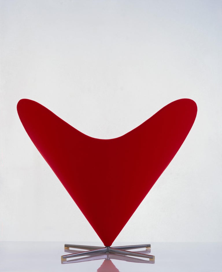 Vitra Heart Cone Chair in Red by Verner Panton For Sale at 1stDibs ...