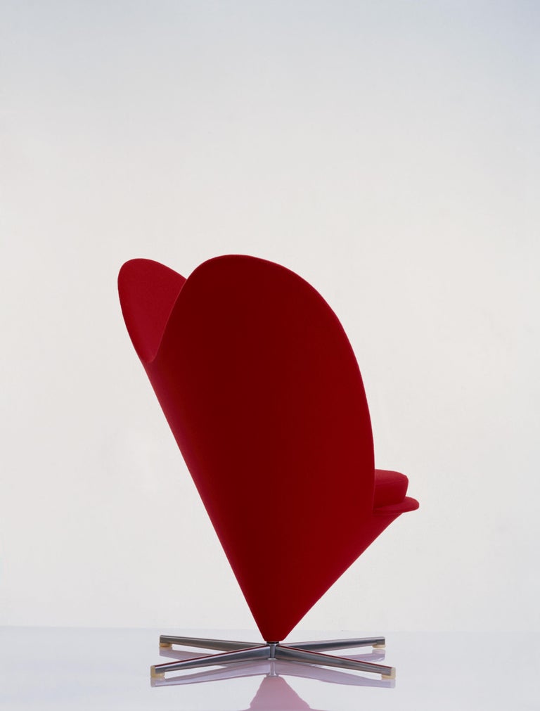 Vitra Heart Cone Chair in Red by Verner Panton For Sale at 1stDibs ...