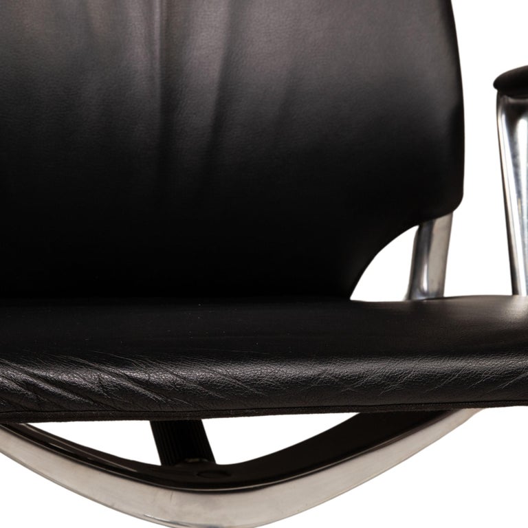 Vitra Leather Chair Black Office Chair For Sale at 1stDibs