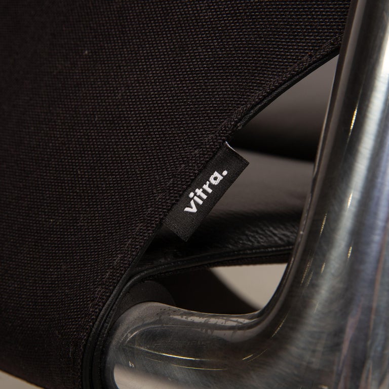 Vitra Leather Chair Black Office Chair For Sale at 1stDibs