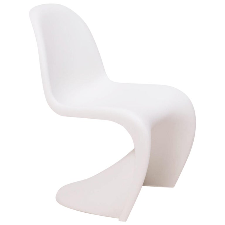 Vitra Mid-Century Modern White Panton Chairs by Verner Panton at 1stDibs
