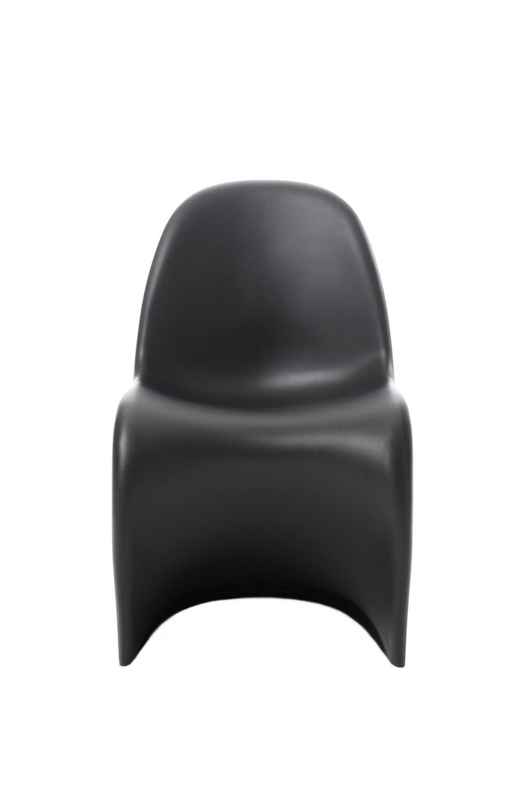 Vitra Panton Chair in Black by Verner Panton at 1stDibs