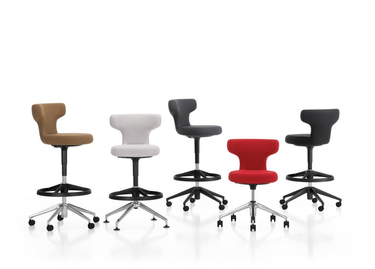Vitra Pivot High Stool in Brown Single Knit by Antonio Citterio For ...