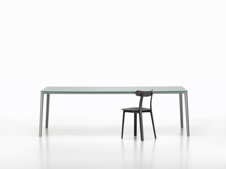 Vitra Plate Dining Table in Carrara Marble and White Base by Jasper ...