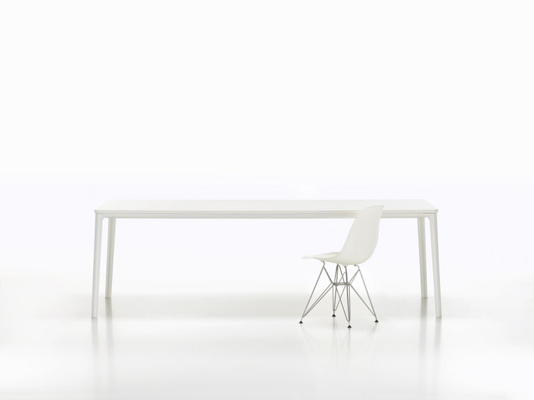 Vitra Plate Dining Table in MDF White and White Base by Jasper Morrison ...