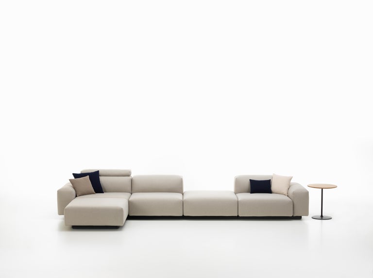 Vitra Soft Modular 4-Seat Sofa with Chaise Lounge and Platform in Pearl ...
