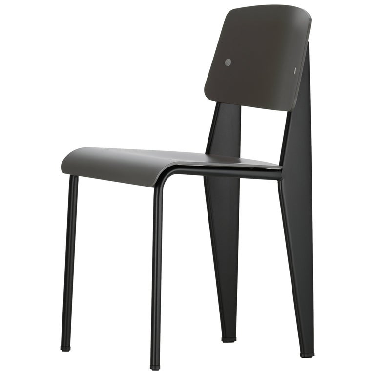 Vitra Standard SP Chair in Basalt and Deep Black by Jean Prouvé For ...