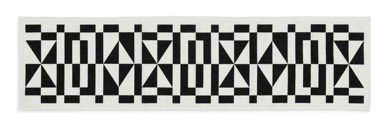 Vitra Table Runner in Black Geometric Pattern by Alexander Girard For ...