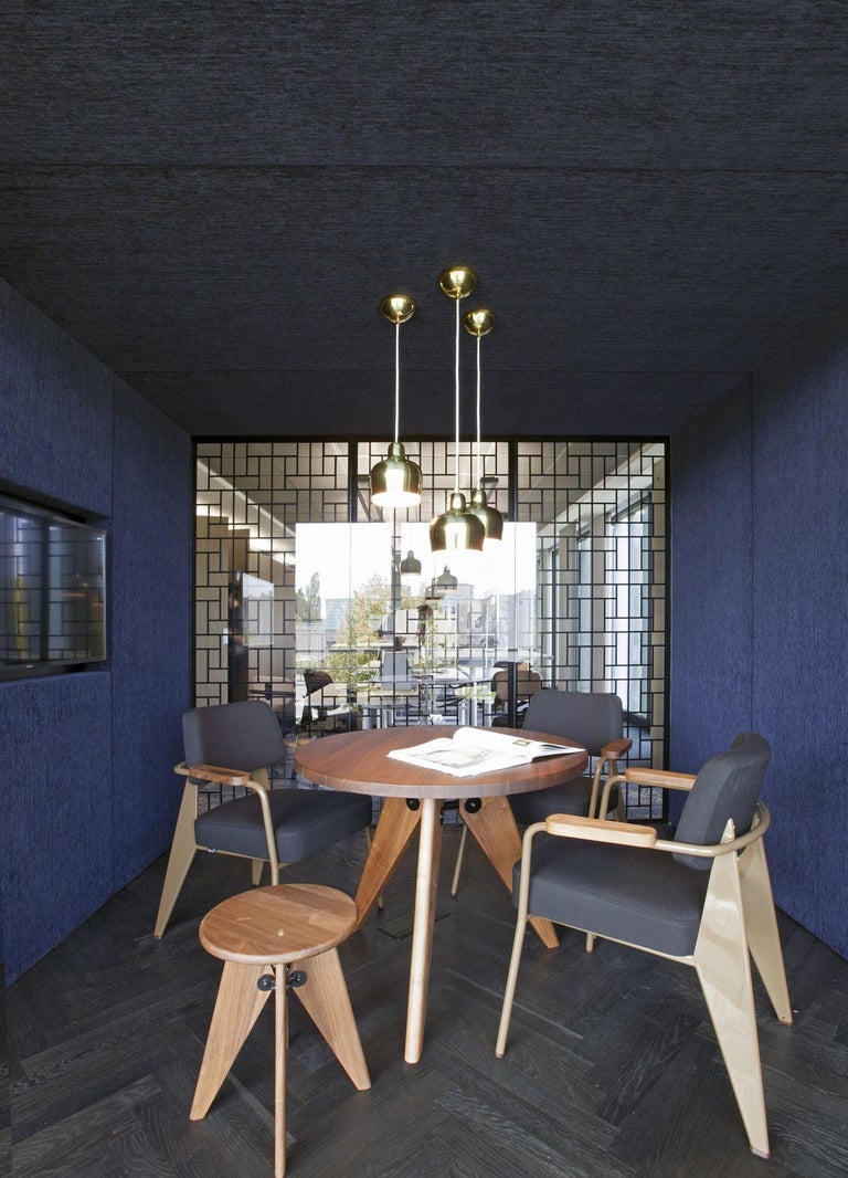 Vitra Tabouret Solvay Stool in American Walnut by Jean Prouvé For Sale ...