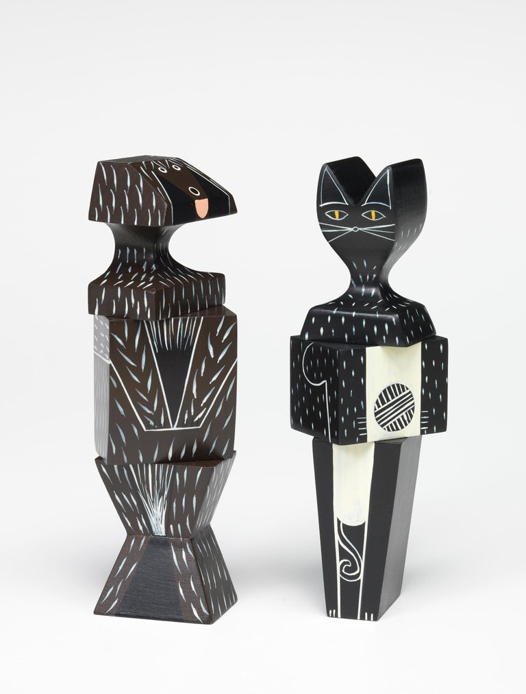 Vitra Wooden Doll Large Cat by Alexander Girard For Sale at 1stDibs
