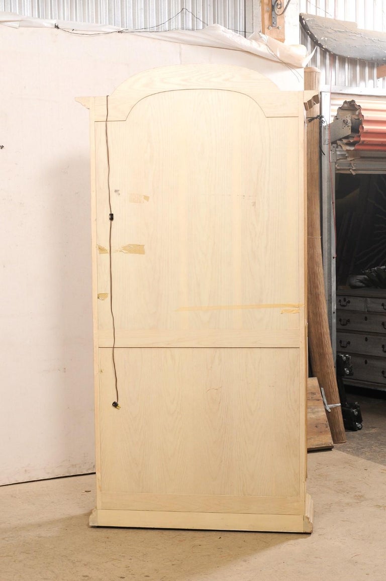 Vitrine with Arch-Pediment Top, Glass Shelving and Wire Front Door For ...