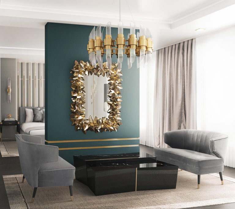 Vitta Gold Round Suspension with Crystal Glass Cylinders For Sale at ...