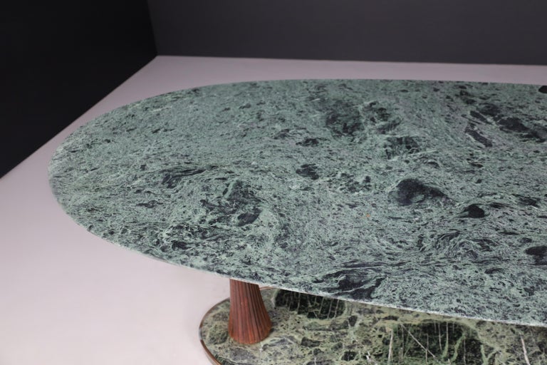 Vittorio Dassi Dining or Center Table in Alpi Verdi Marble, Italy 1950s For Sale at 1stDibs