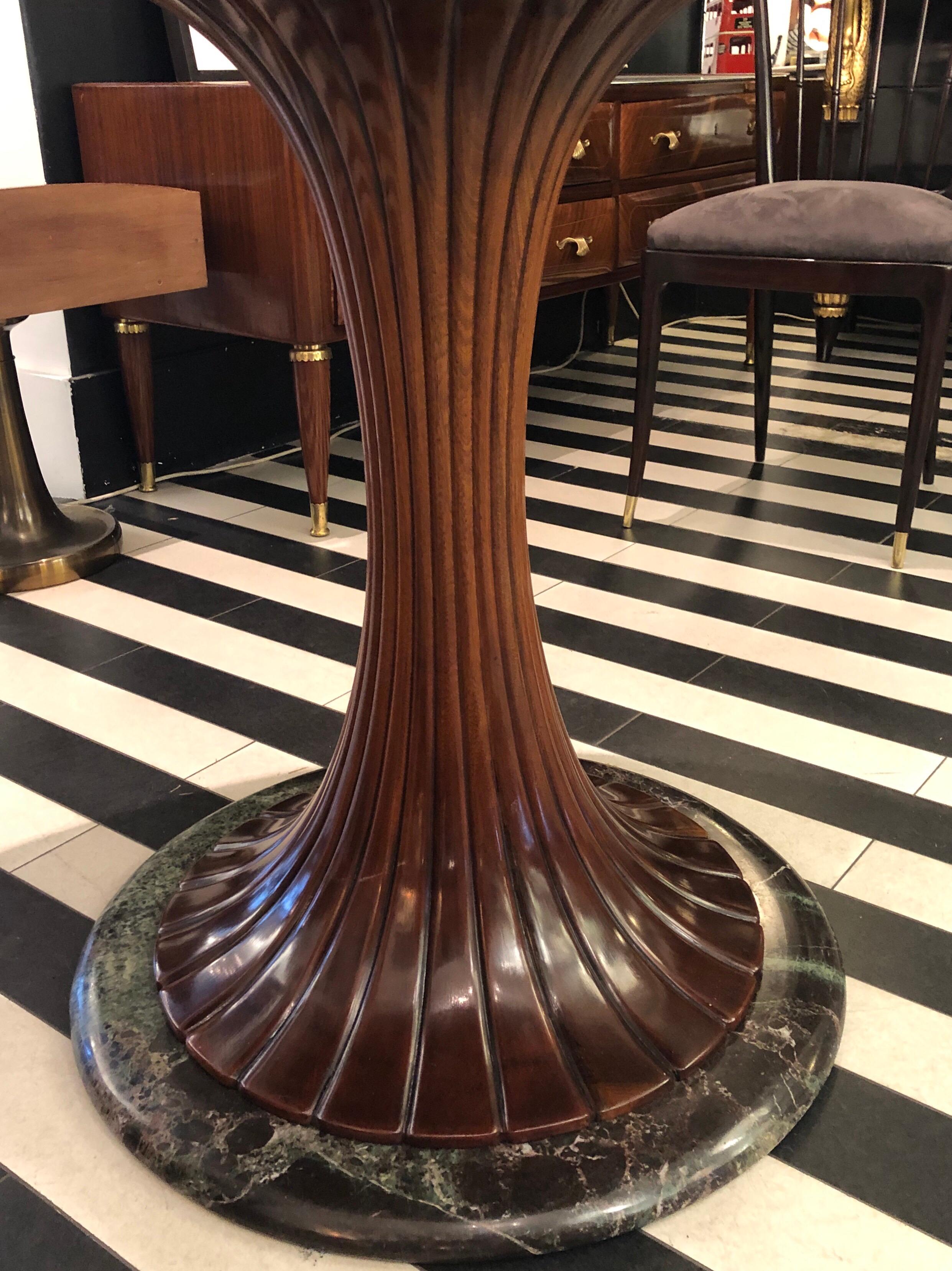 Vittorio Dassi Italian Circular Pedestal Gueridon Dining Table with ...