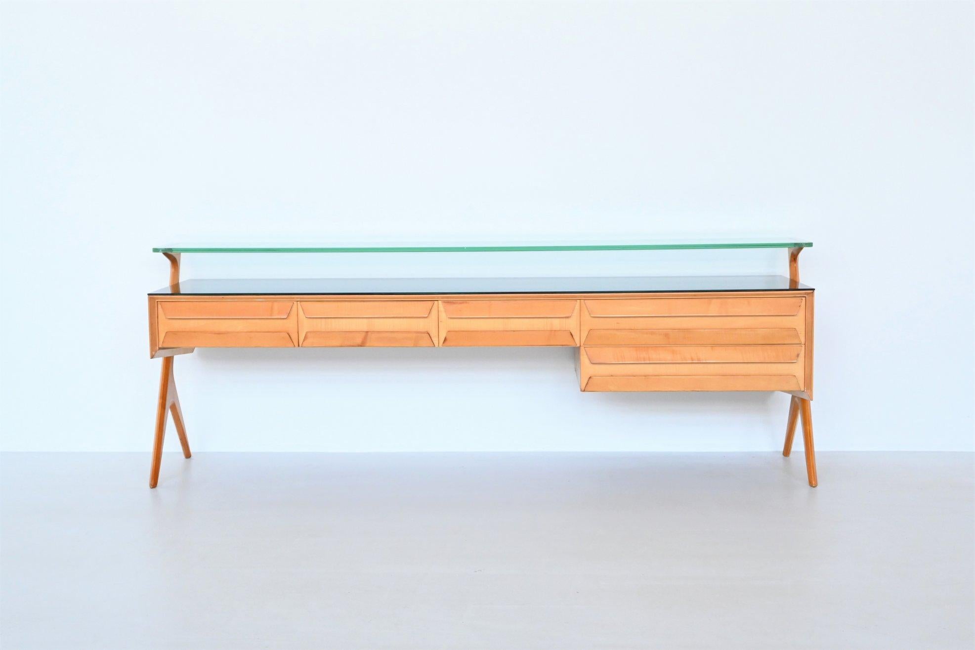 Vittorio Dassi Sideboard Birch Wood, Italy, 1950 For Sale at 1stDibs