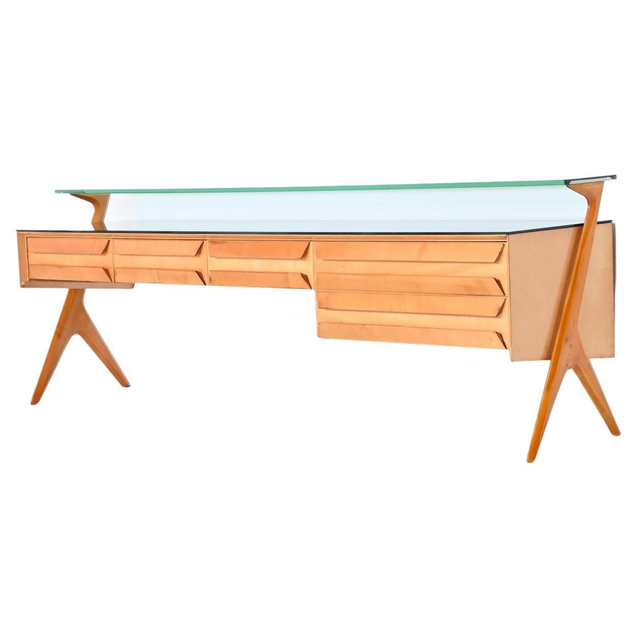 Italian Mid-Century Sideboard Honey Color in Birch Wood, 1950s For Sale ...