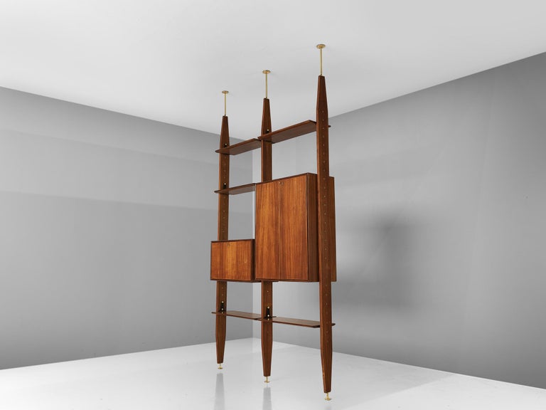 Vittorio Dassi Wall Unit in Walnut For Sale at 1stDibs