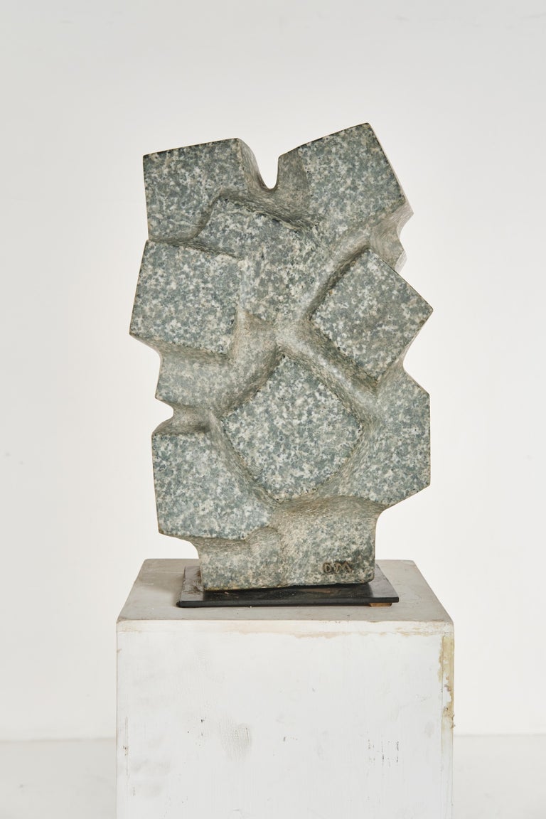 Vittorio Di Muzio "Metropolis 4" Green Marble Sculpture, 1986 Italian ...