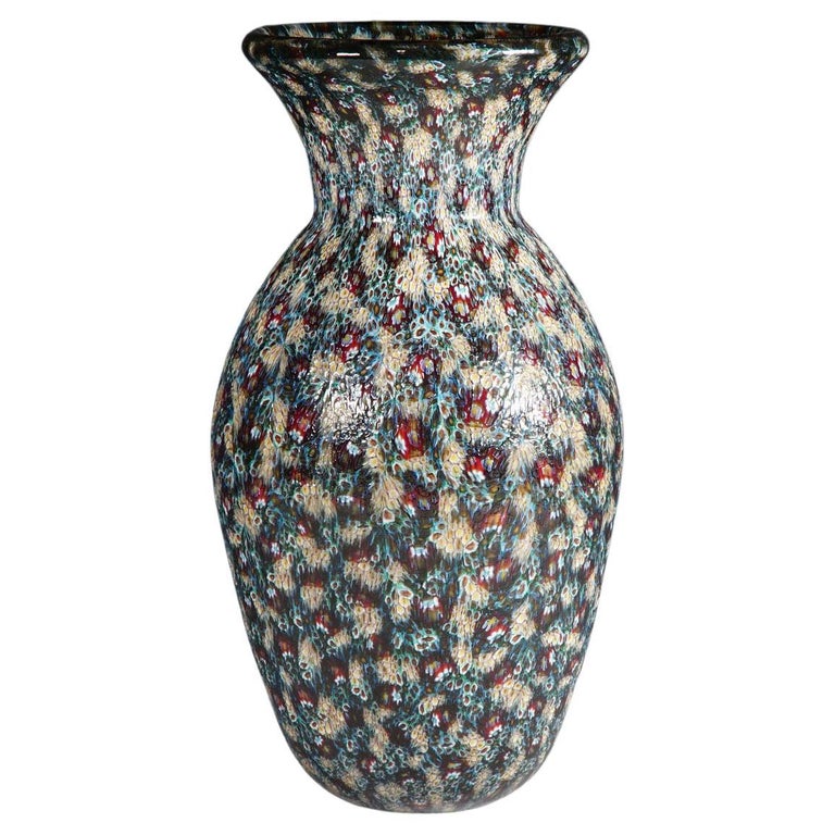 Vittorio Ferro Vase with Opaque Murrine Murano, ca. 2000s For Sale at ...