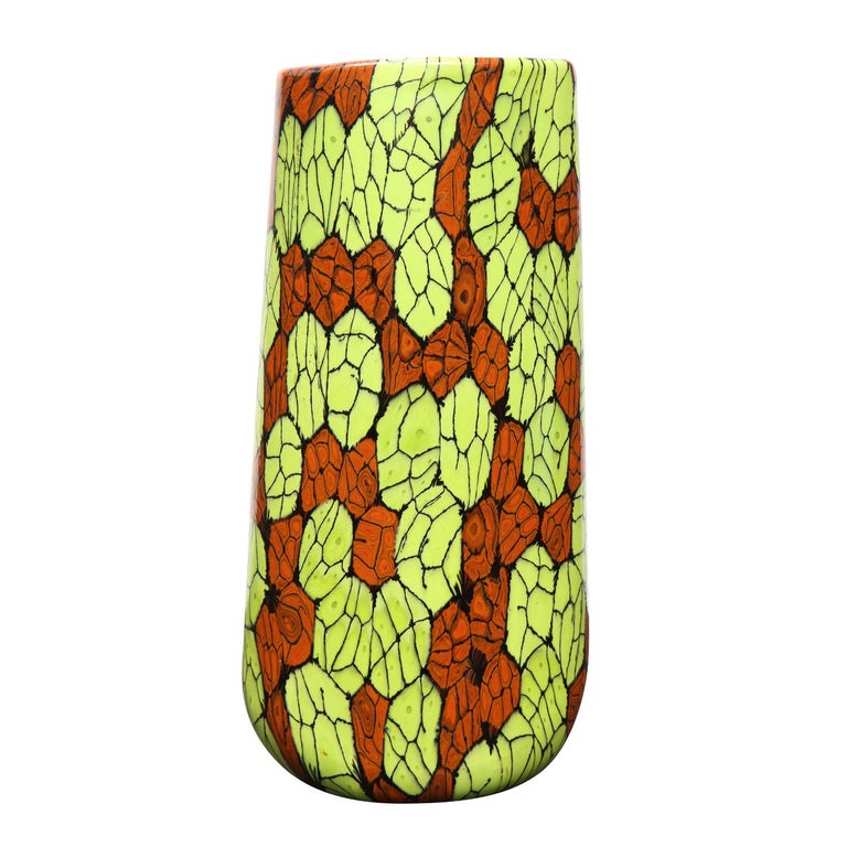 Vittorio Ferro Vase with Unique Multicolor Murrine ca 1994 For Sale at ...