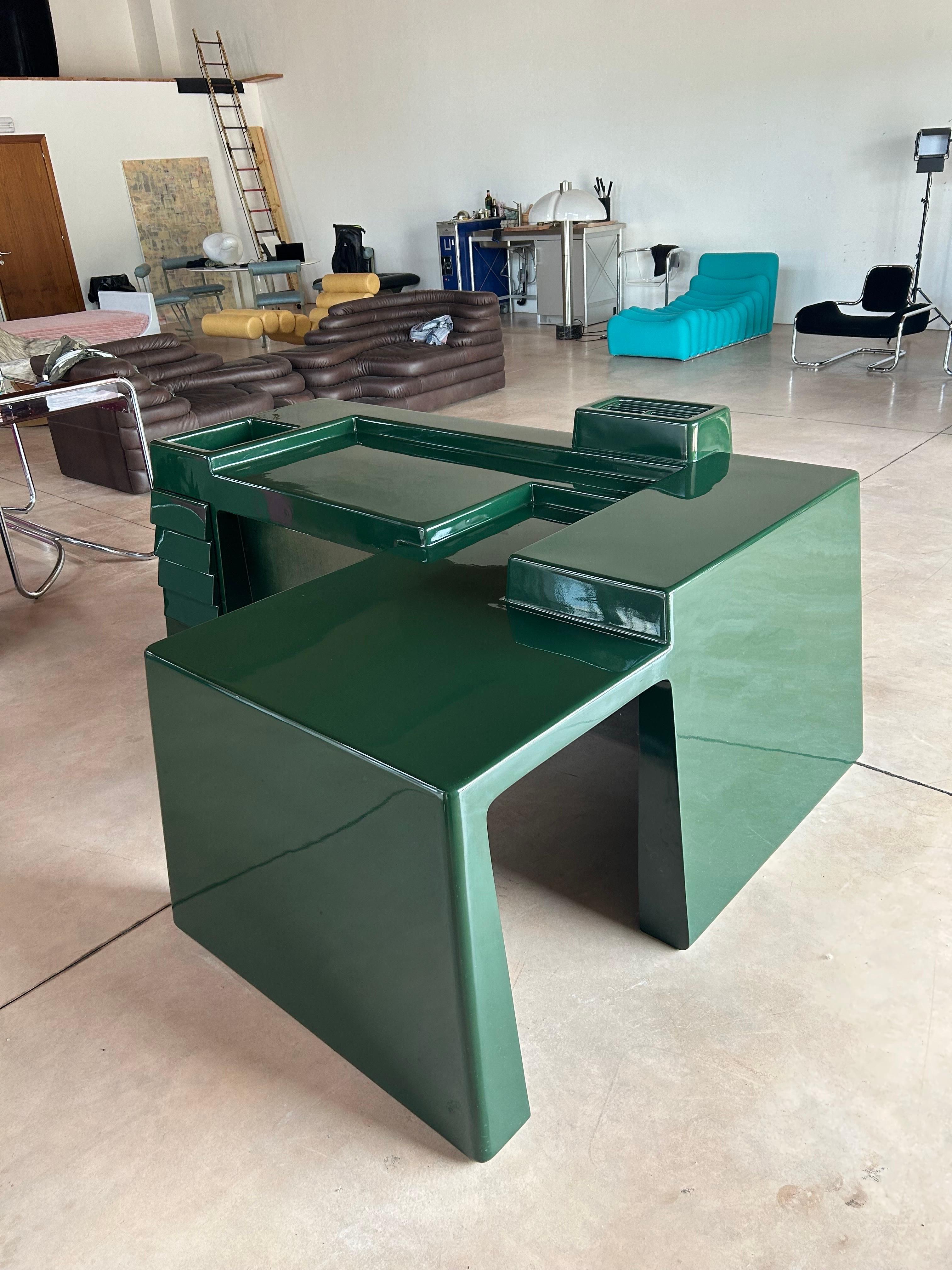 Vittorio Introini Brutalist Presidential Desk for Saporiti, Italy, 1970 ...