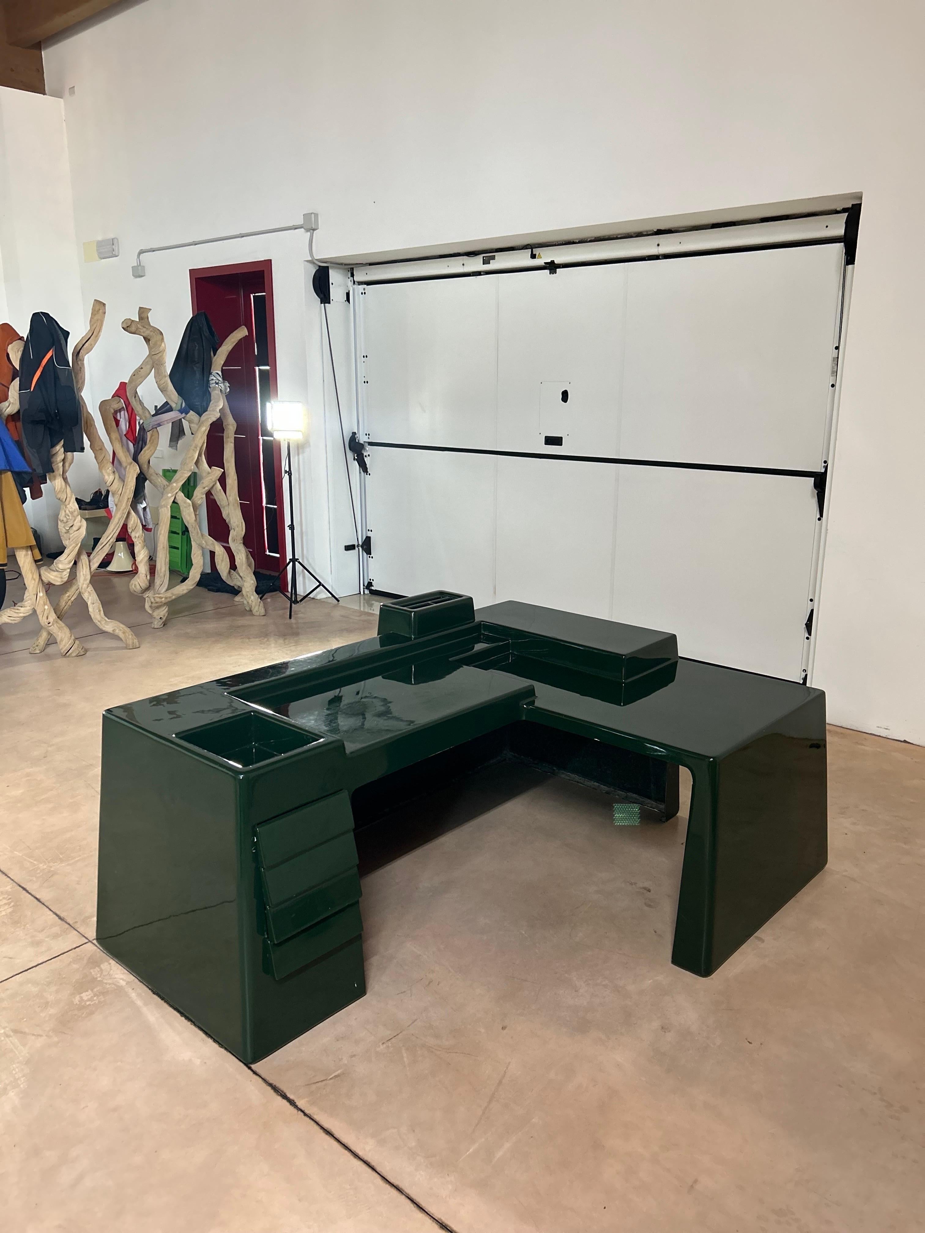 Vittorio Introini Brutalist Presidential Desk for Saporiti, Italy, 1970 ...