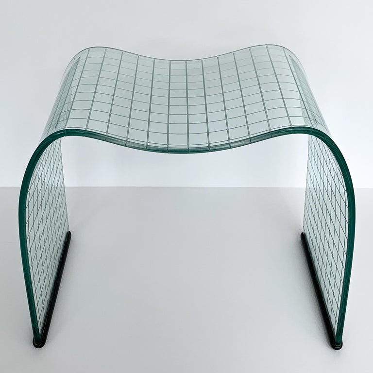 Vittorio Livi Onda Incisa Stool for Fiam at 1stDibs