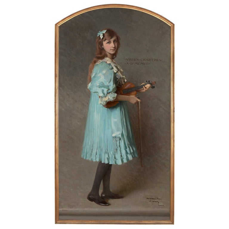 Vittorio Matteo Corcos - A large portrait of Vivien Chartres, by ...