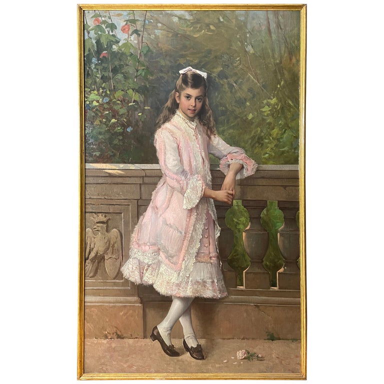 Large Painting Of Anna Maria Borghese by Vittorio Matteo Corcos For ...