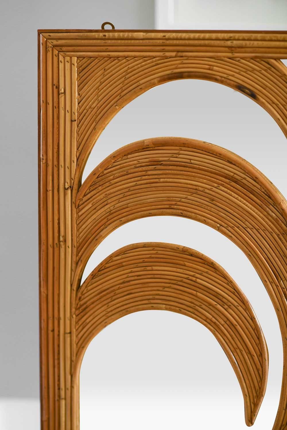“Vivai del Sud” Large Bamboo Mirror, Italian Production 1950 at 1stDibs ...