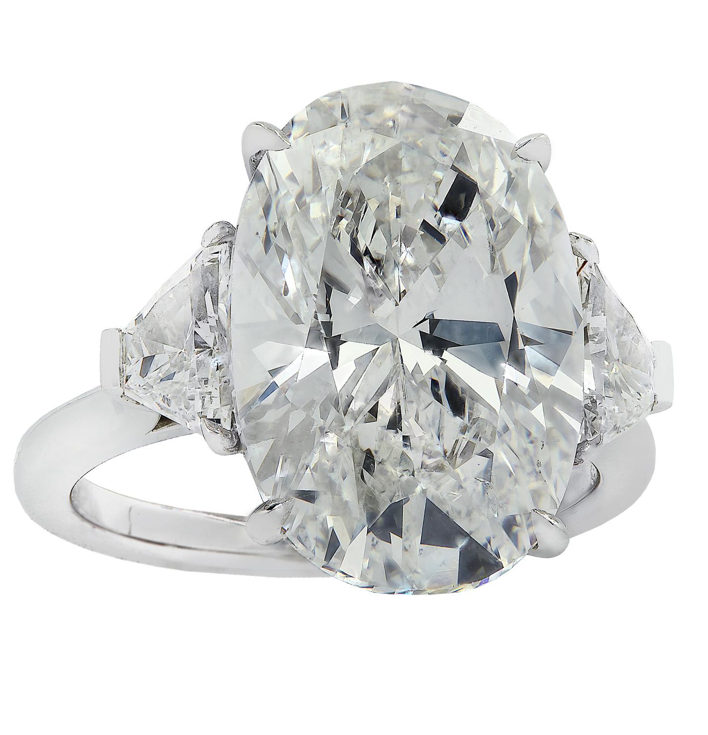 Vivid Diamonds GIA Certified 8.20 Carat Oval Diamond Engagement Ring at ...