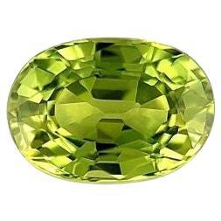 Vivid Lime Green Australia Sapphire 0.70ct Oval Cut Loose Gem 6x4.3mm ...