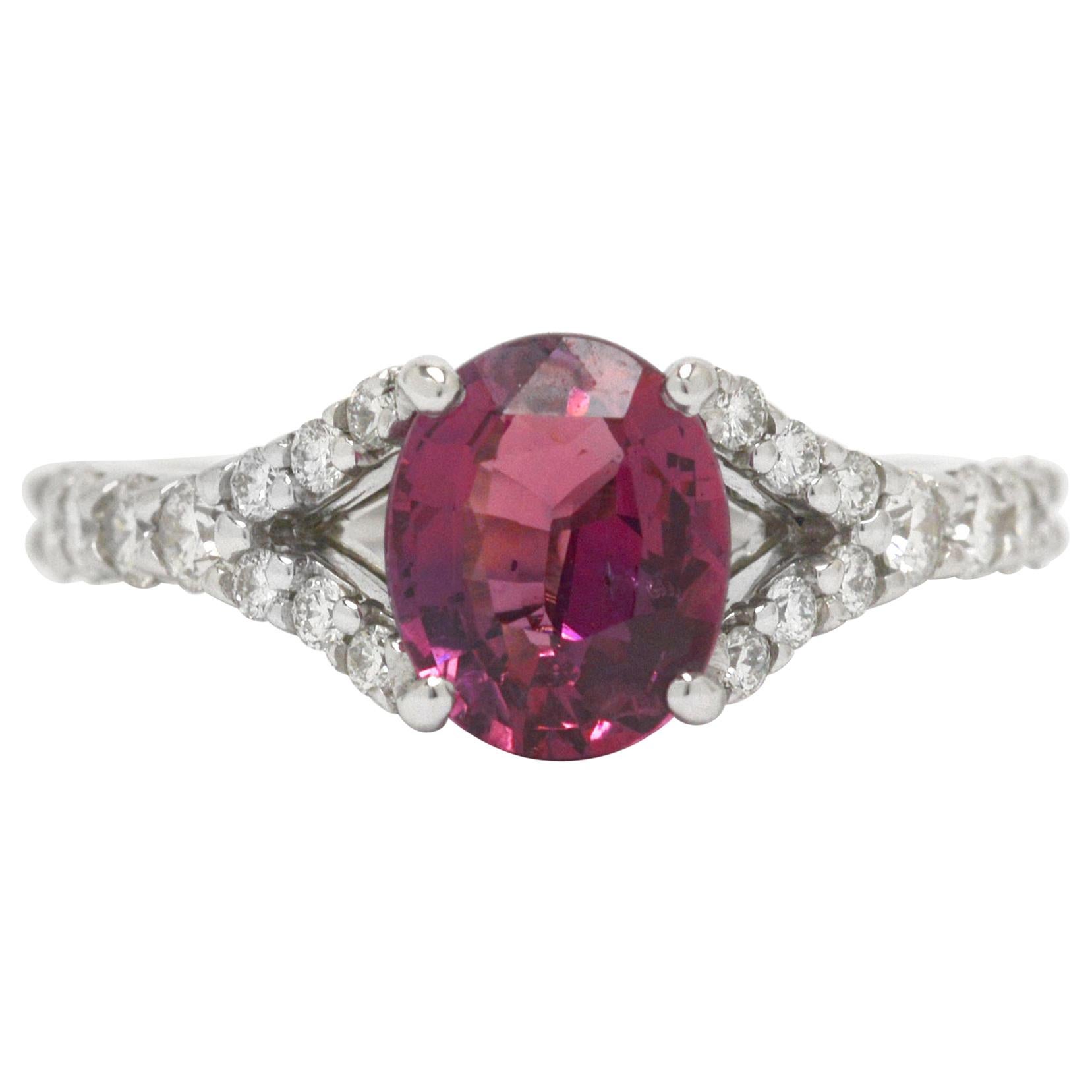 Gold Pink Sapphire Pavé Modern Ring in 9K gold from IOSSELLIANI For ...