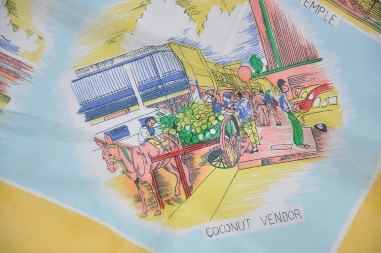 "Vivid Souvenir of Trinidad and Tobago" Scarf For Sale at 1stDibs