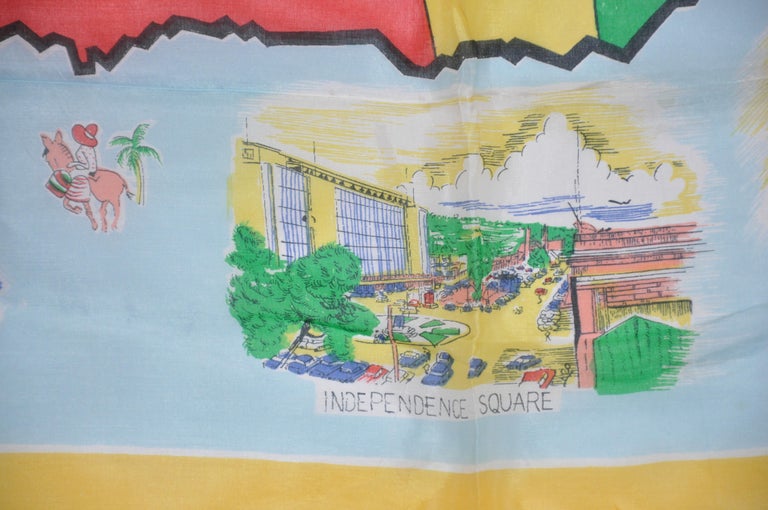 "Vivid Souvenir of Trinidad and Tobago" Scarf For Sale at 1stDibs