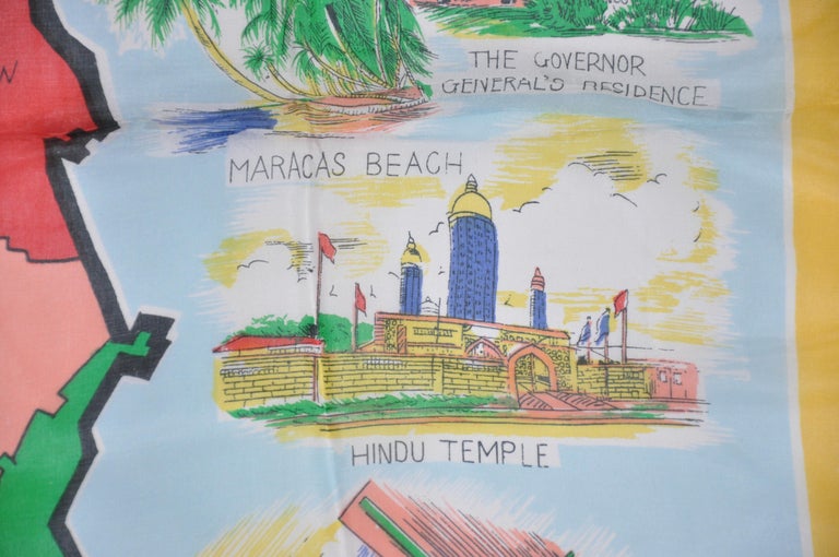 "Vivid Souvenir of Trinidad and Tobago" Scarf For Sale at 1stDibs