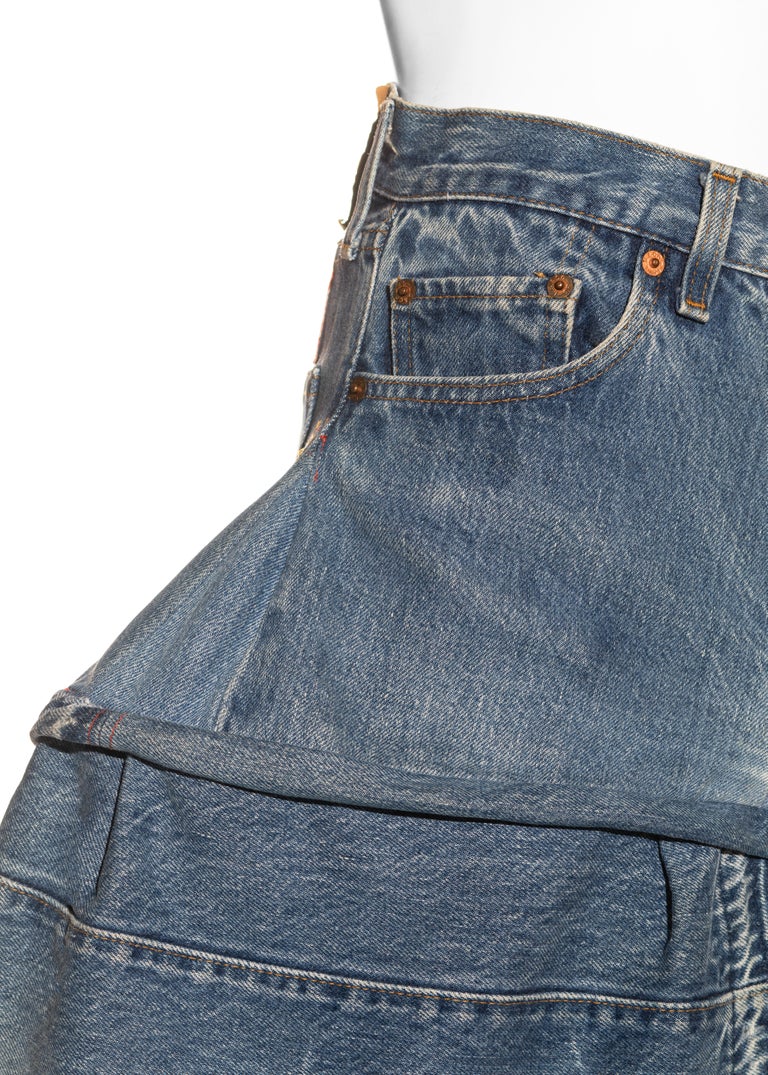 Vivienne Westwood denim ''Mini-Crini'' skirt, ss 1985 For Sale at 1stDibs