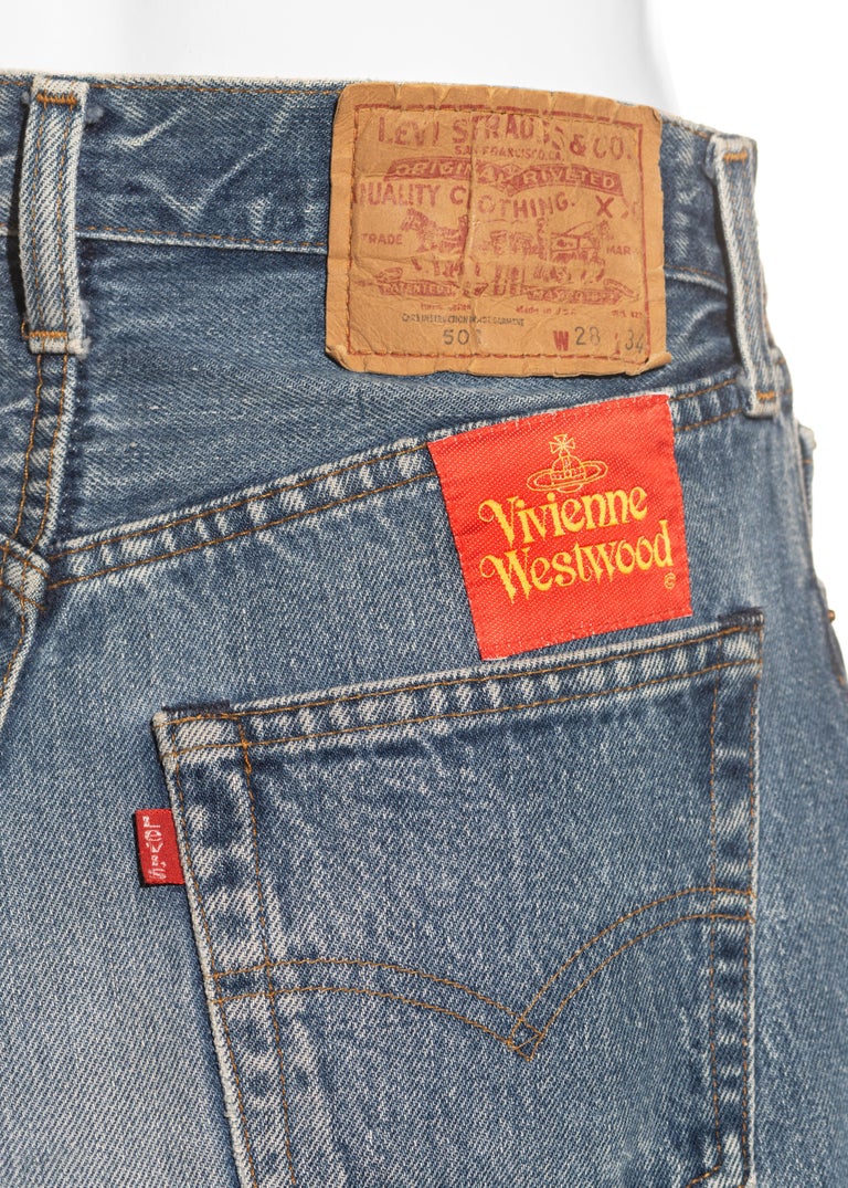 Vivienne Westwood denim ''Mini-Crini'' skirt, ss 1985 For Sale at 1stDibs
