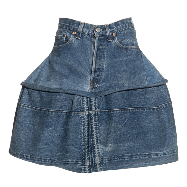 Vivienne Westwood denim ''Mini-Crini'' skirt, ss 1985 For Sale at 1stDibs