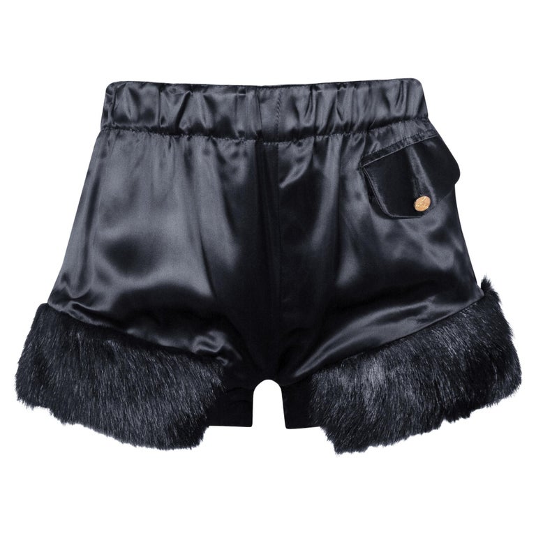 Vivienne Westwood Fall 1991 Runway Faux Fur Hot Pants at 1stDibs