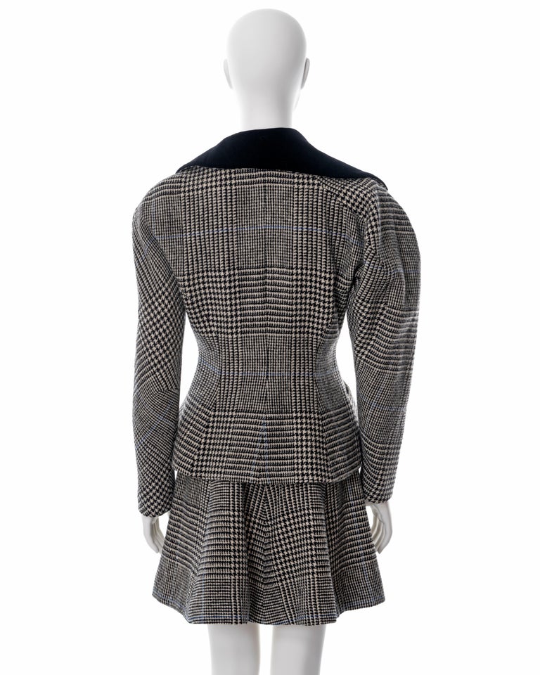 Vivienne Westwood grey houndstooth check tweed skirt suit, fw 1996 For ...