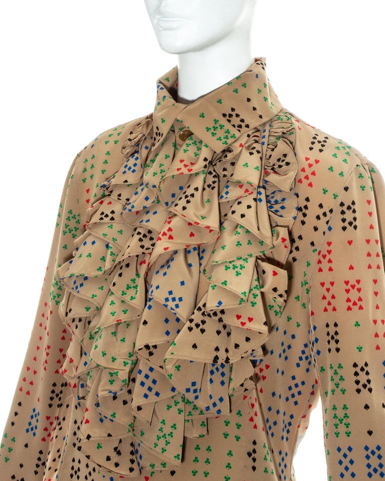 Vivienne Westwood mens tan ruffled pant suit, ss 1997 For Sale at 1stDibs