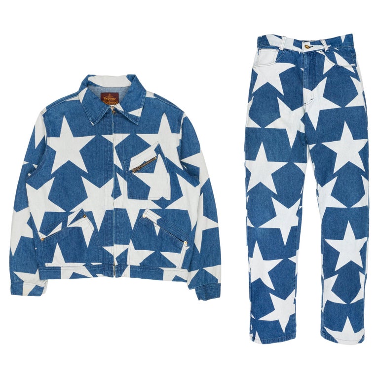 Vivienne Westwood SS1985 "Mini-Crini" Star Denim Set at 1stDibs